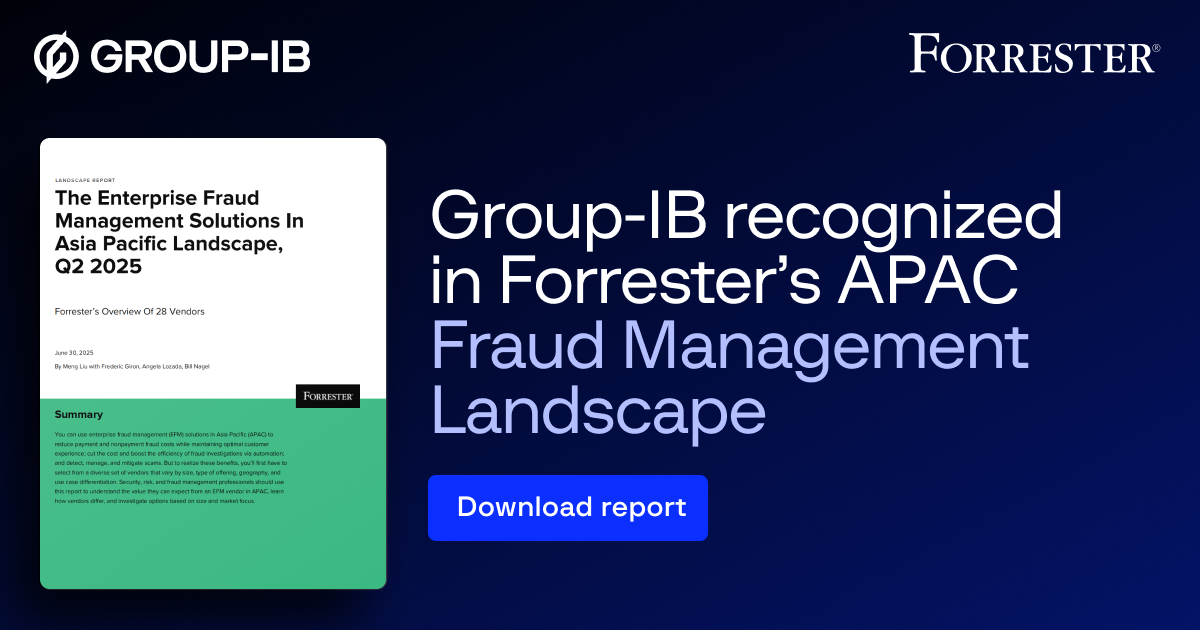 Group-IB recognized in Forrester’s APAC Fraud Management Landscape | Group-IB