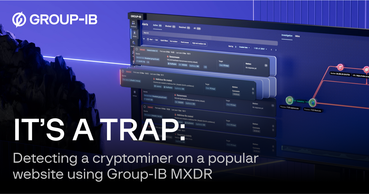 Detecting a cryptominer on a popular website using Group-IB MXDR ...