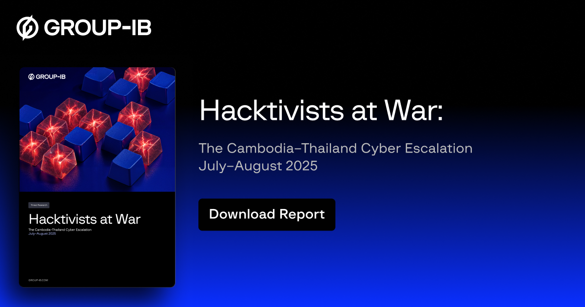 Hacktivist at War: The Cambodia-Thailand Cyber Escalation July-August 2025 | Group-IB